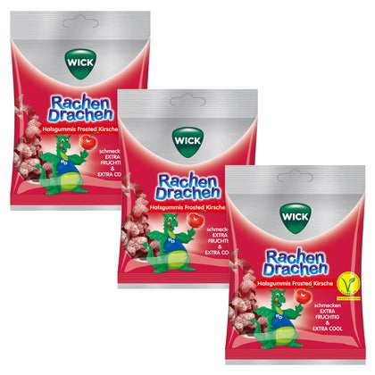 WICK Rachendrachen Halsgummis Kirsche 3X75 g online kaufen | DocMorris