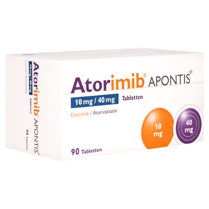 Atorimib Apontis 10 mg/40 mg Tabletten 90 St mit E-Rezept kaufen ...