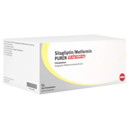 SITAGLIPTIN/Metformin PUREN 50 mg/1000 mg Filmtab. 196 St mit E-Rezept ...