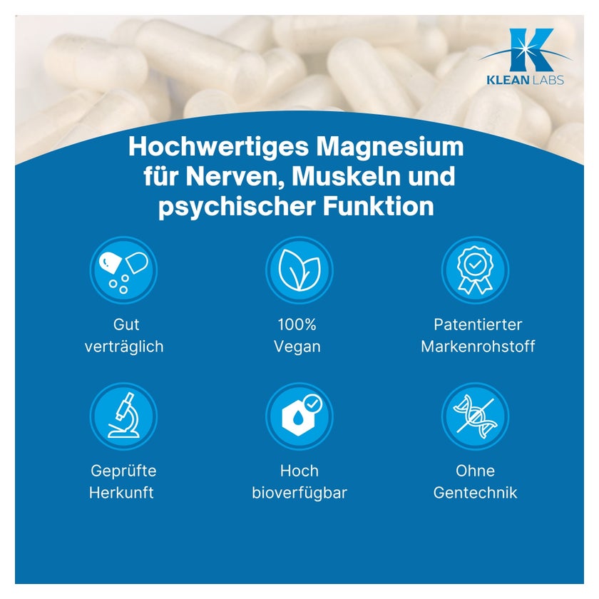 Magnesium L-threonat Magtein Klean Labs Kapseln 90 St online kaufen ...