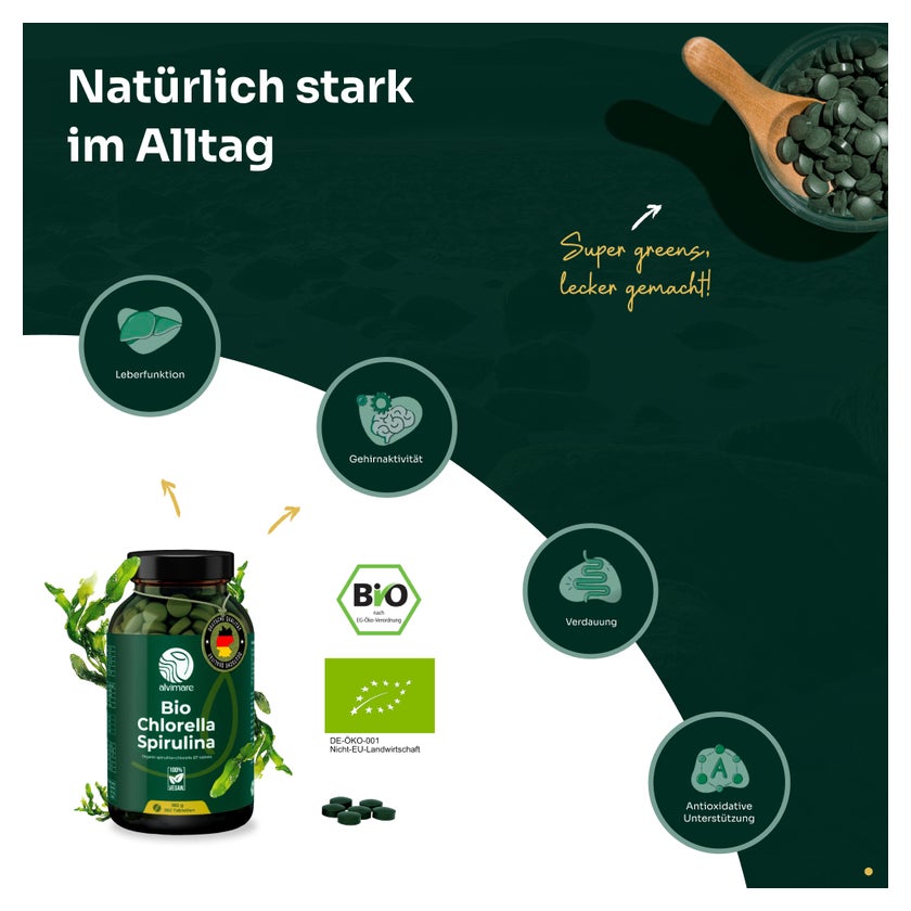 Alvimare Bio Spirulina & Chlorella Presslinge, 360 Stk 360 St online ...