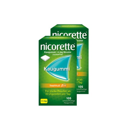 Nicorette 4 mg freshfruit Kaug. Doppelp. 2X105 St online kaufen | DocMorris
