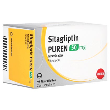Sitagliptin Puren 50 mg Filmtabletten 98 St mit E-Rezept kaufen | DocMorris