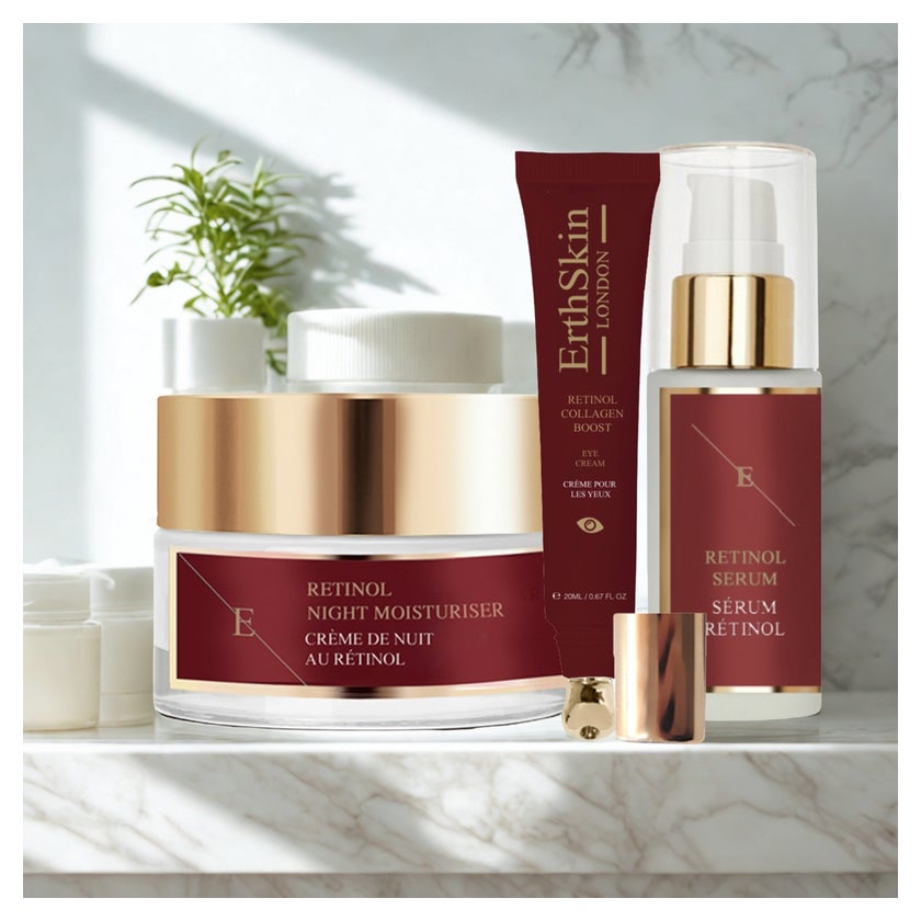 Retinol Augcreme + Retinol Feuchtigkeitscreme + Retinol Serum Set 1 St ...