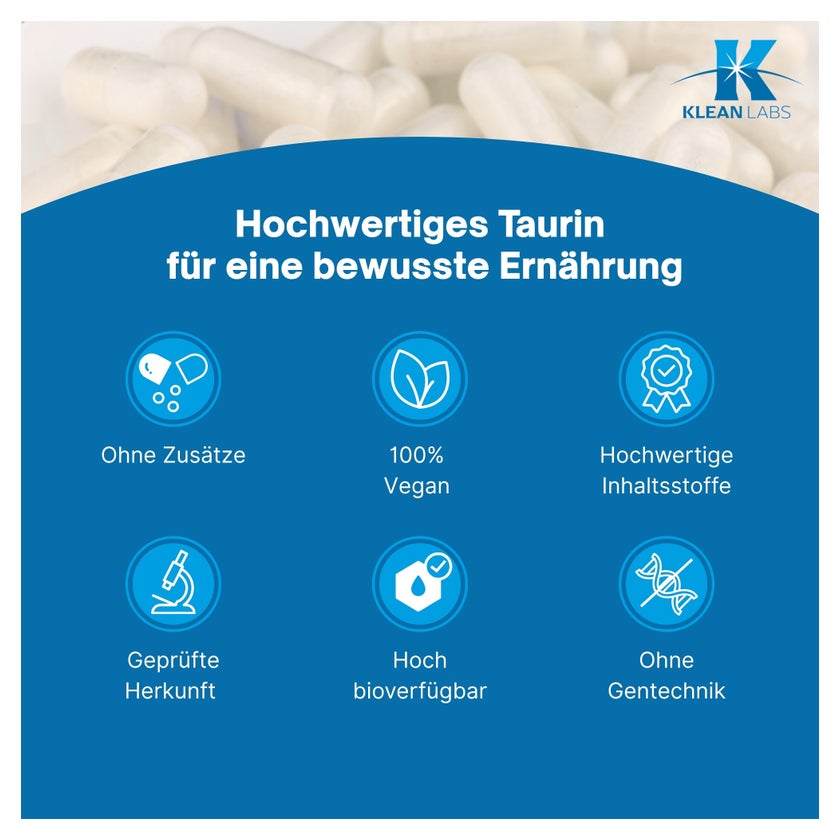 Taurin 500 Mg Klean Labs Kapseln 60 St online kaufen | DocMorris