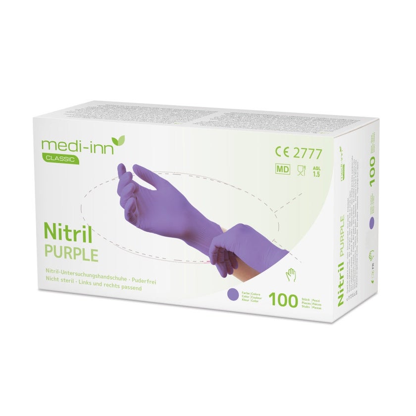 Medi-Inn Nitril Purple Einmalhandschuhe, lila, puderfrei, Gr. S 1000 St ...