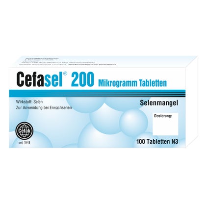 Cefasel 200 Mikrogramm Tabletten 100 St mit E-Rezept kaufen | DocMorris