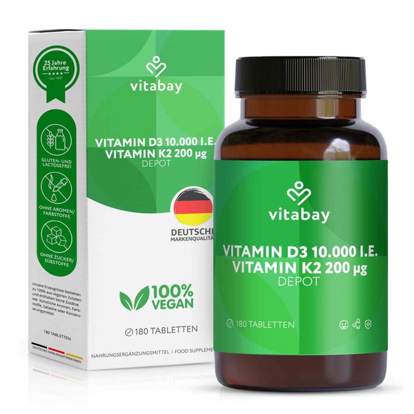 Vitamin D3 K2 20000 IE Tabletten vegan 180 St, 180 St online kaufen ...