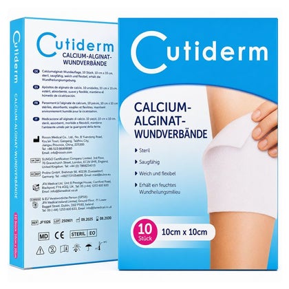 Cutiderm Wundkompresse, Kalziumalginat, niedrig haftend, 10 cm x 10 cm ...