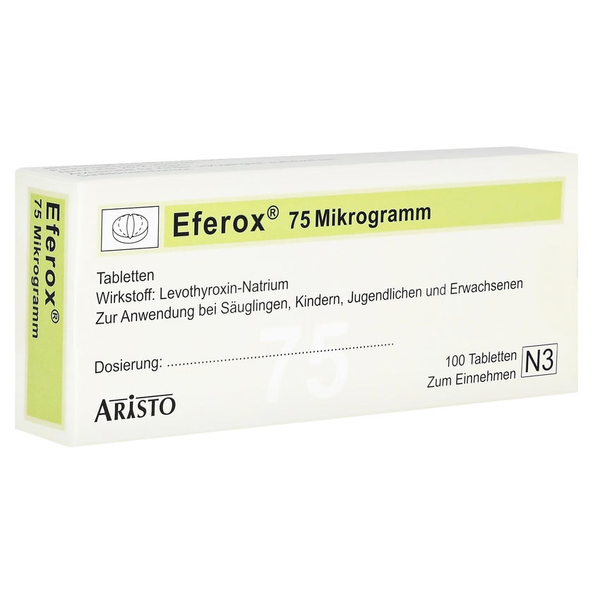 Eferox 75 Mikrogramm Tabletten 100 St mit E-Rezept kaufen | DocMorris