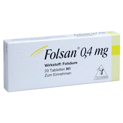 Folsan 0,4 mg Tabletten 20 St online kaufen | DocMorris