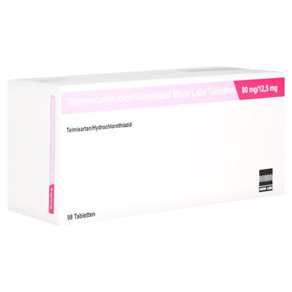 TELMISARTAN/HCT Micro Labs 80 mg/12,5 mg Tabletten 98 St mit E-Rezept ...