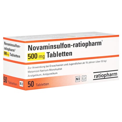 NOVAMINSULFON-ratiopharm 500 mg Tabletten 50 St mit E-Rezept kaufen ...