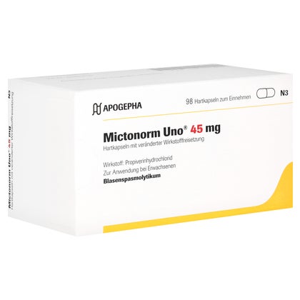 MICTONORM Uno 45 mg Hartk.m.veränd.Wirkst.-Frs. 98 St mit E-Rezept ...