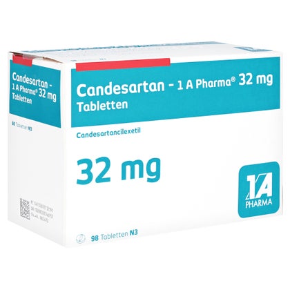 Candesartan-1a Pharma 32 mg Tabletten 98 St mit E-Rezept kaufen | DocMorris