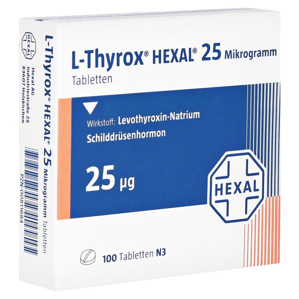 L-thyrox Hexal 25 Mikrogramm Tabletten 100 St, 100 St online kaufen ...