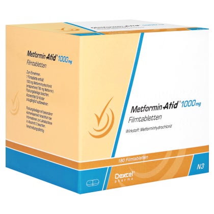 Metformin Atid 1.000 mg Filmtabletten 180 St mit E-Rezept kaufen ...