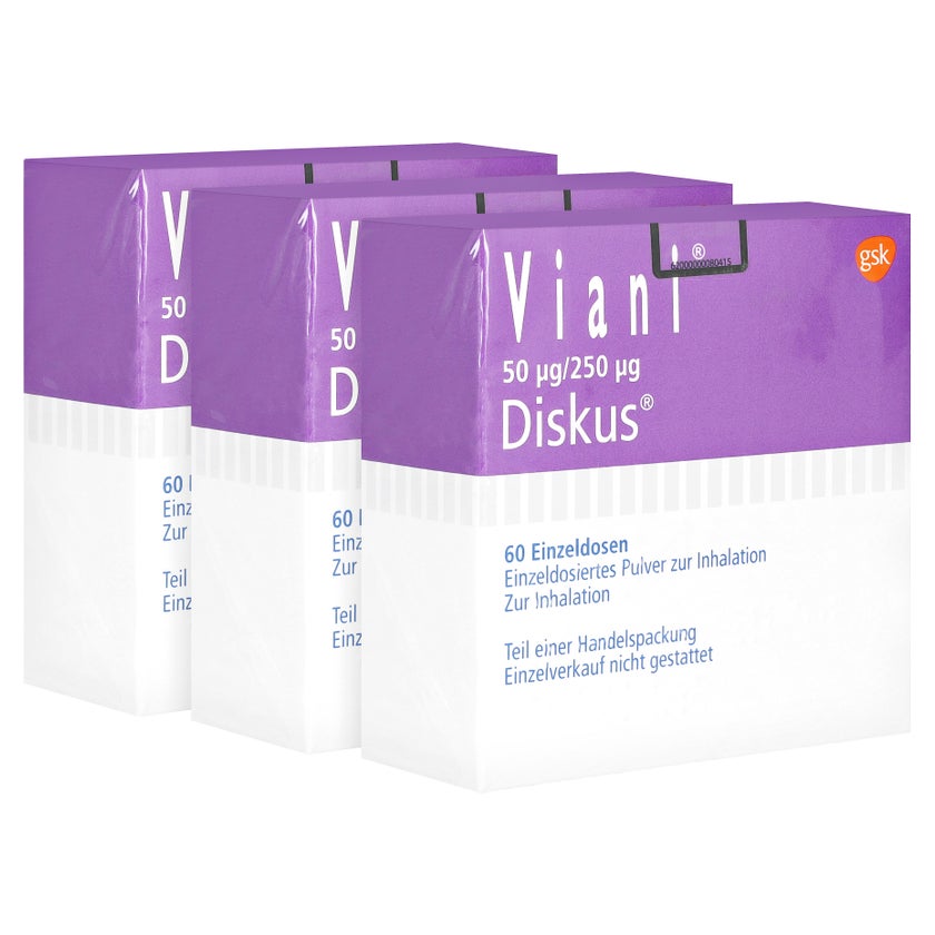 VIANI 50 µg/250 µg Diskus 3X60 St mit E-Rezept kaufen | DocMorris