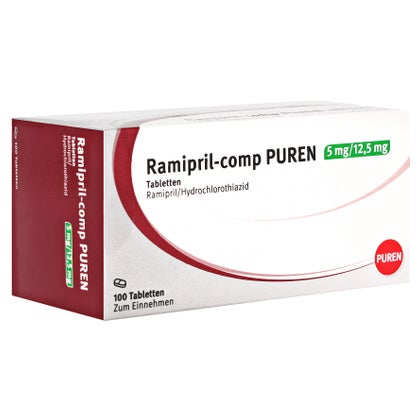 RAMIPRIL-comp PUREN 5 mg/12,5 mg Tabletten 100 St mit E-Rezept kaufen ...