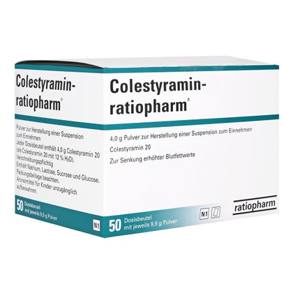 COLESTYRAMIN-ratiopharm Plv.z.Herst.e.Susp.z.Einn. 50 St mit E-Rezept ...