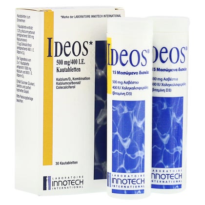 Ideos 500 Mg/400 I.E. Kautabletten - Reimport 30 St online kaufen | DocMorris
