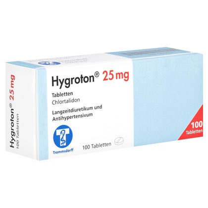 Hygroton 25 mg Tabletten 100 St mit E-Rezept kaufen | DocMorris