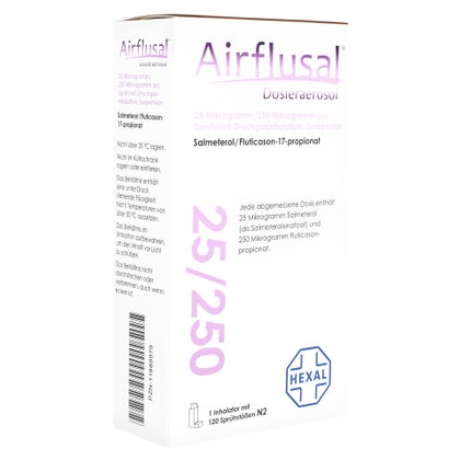 AIRFLUSAL Dosieraer.25 µg/250 µg/Sprühst.120 Hub 120 Sp mit E-Rezept ...