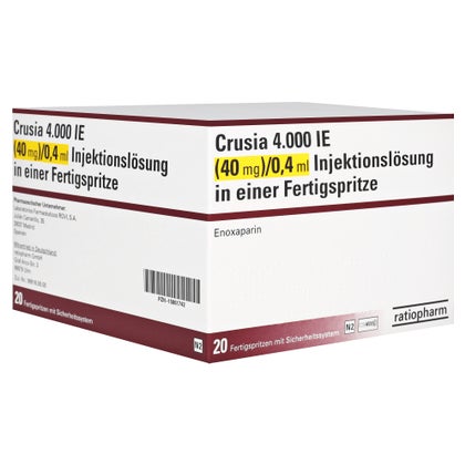 CRUSIA 4.000 I.E. 40 mg/0,4 ml ILO F.Sp.+Sich-Sys. 20 St mit E-Rezept ...