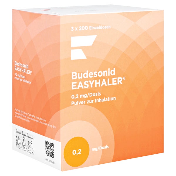 BUDESONID Easyhaler 0,2 mg/Dosis 3x200 ED P.z.Inh. 600 Sp, 600 Sp ...