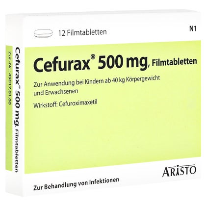 Cefurax 500 mg Filmtabletten 12 St mit E-Rezept kaufen | DocMorris