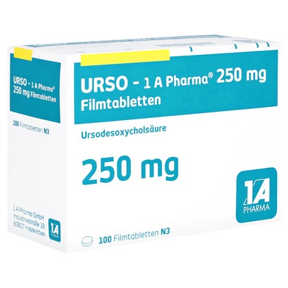 Urso-1a Pharma 250 mg Filmtabletten 100 St mit E-Rezept kaufen | DocMorris