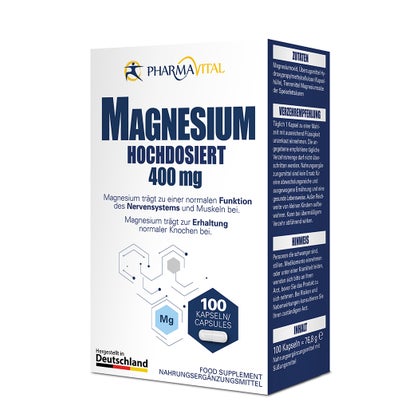 Magnesium 400 mg hochdosiert Kapseln 100 St online kaufen | DocMorris