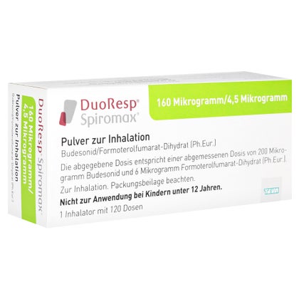 DUORESP Spiromax 160µg/4,5µg/Dosis 1x120ED Inh.-P. 1 St mit E-Rezept ...