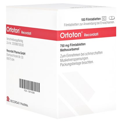 Ortoton Recordati 750 mg Filmtabletten 100 St mit E-Rezept kaufen ...
