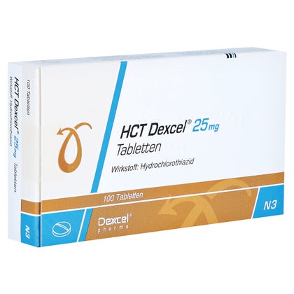HCT Dexcel 25 mg Tabletten 100 St mit E-Rezept kaufen | DocMorris