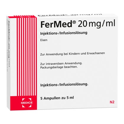 FERMED 20 mg/ml Injektions-/Inf.-Lsg.100mg Amp. 5X5 ml mit E-Rezept ...
