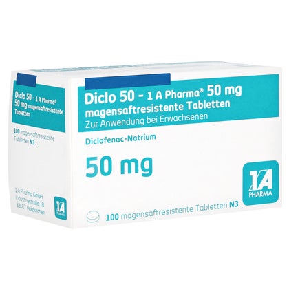 DICLO 50-1A Pharma magensaftresistente Tabletten 100 St mit E-Rezept ...