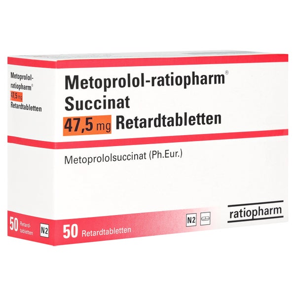 METOPROLOL-ratiopharm Succinat 47,5 mg Retardtabl. 50 St, 50 St. online ...