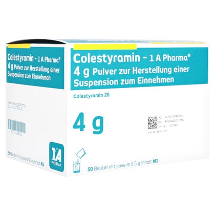 COLESTYRAMIN-1A Pharma 4 g Plv.z.H.e.Susp.z.Einn. 50 St mit E-Rezept ...