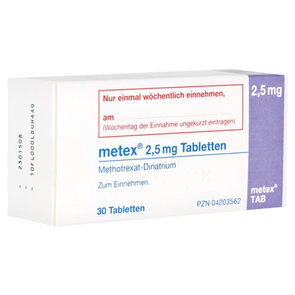 Metex 2,5 mg Tabletten 30 St mit E-Rezept kaufen | DocMorris