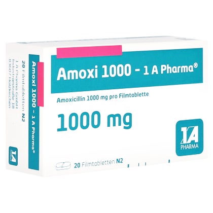 Amoxi 1000-1a Pharma Filmtabletten 20 St mit E-Rezept kaufen | DocMorris