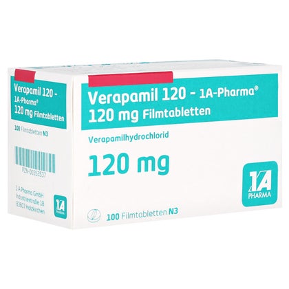 Verapamil 120-1a Pharma Filmtabletten 100 St mit E-Rezept kaufen | DocMorris