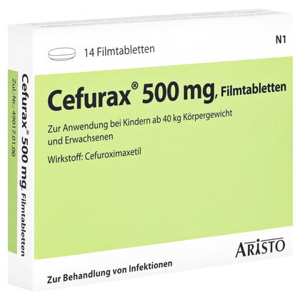 Cefurax 500 mg Filmtabletten 14 St mit E-Rezept kaufen | DocMorris