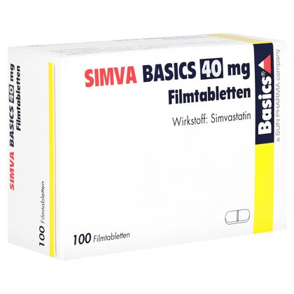 Simva Basics 40 mg Filmtabletten 100 St mit E-Rezept kaufen | DocMorris