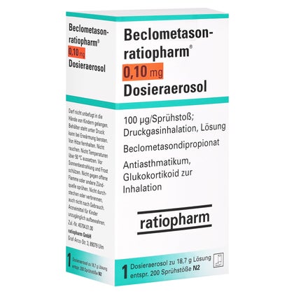 BECLOMETASON-ratiopharm 0,10mg Dosieraer.200 Hub 1 St mit E-Rezept ...