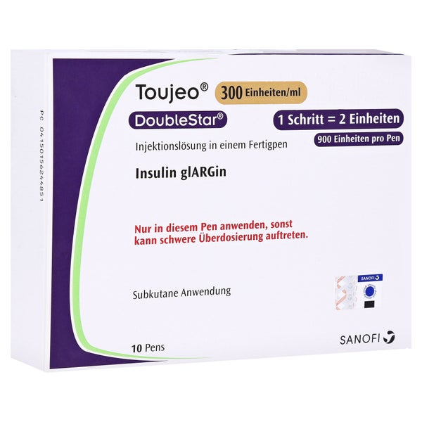 TOUJEO 300 E/ml DoubleStar Inj.-Lsg.i.e.Fertigpen 10X3 ml, 10X3 ml ...