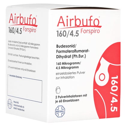 AIRBUFO Forspiro 160 µg/4,5 µg/Dosis 2x60 ED 2 St mit E-Rezept kaufen ...