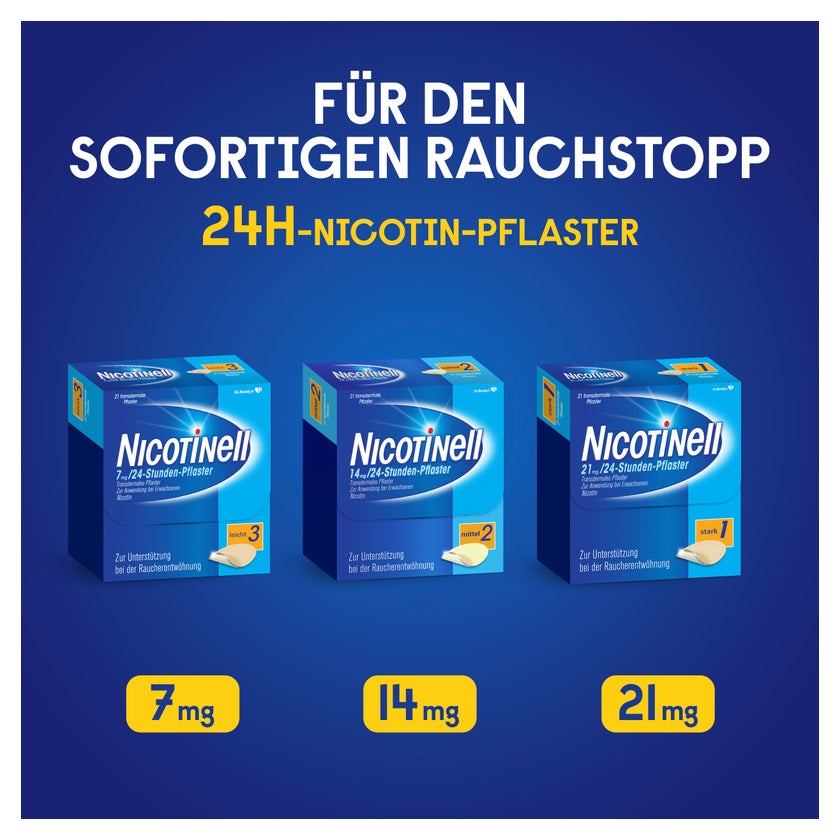 Nicotinell 14 mg/24-Stunden-Pflaster 21 St online kaufen | DocMorris