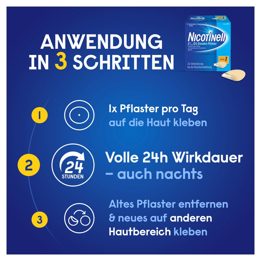 Nicotinell 14 mg/24-Stunden-Pflaster 21 St online kaufen | DocMorris