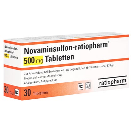 NOVAMINSULFON-ratiopharm 500 mg Tabletten 30 St mit E-Rezept kaufen ...
